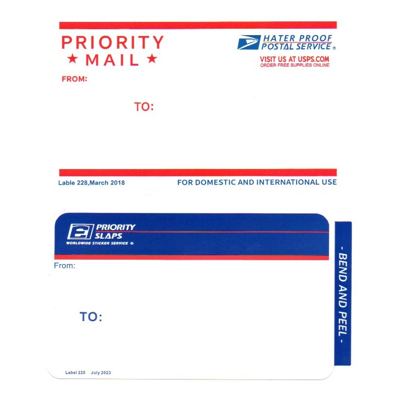 US MAIL Eggshell Sticker Pack 20pcs. (10pcs.Priority Mail + 10pcs ...