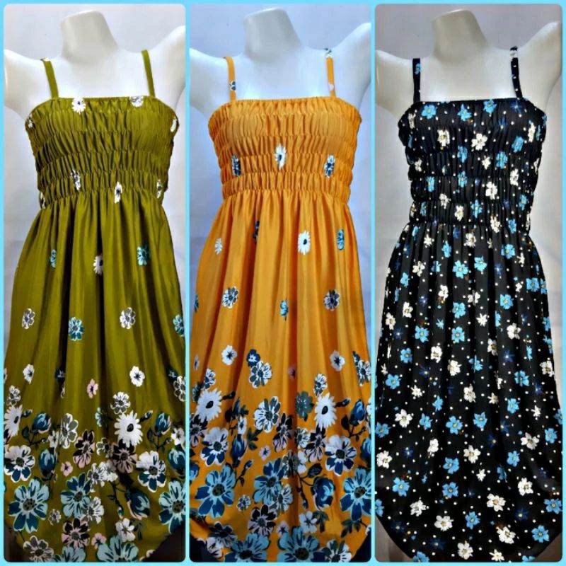 SMOCKING DRESS FOR LADIES DASTER PAMBAHAY | Shopee Philippines