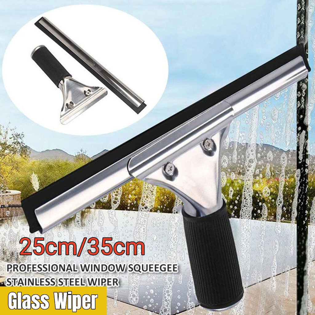 Stainless Steel Window Glass Squeegee Wiper Water Scraper for Bathroom ...