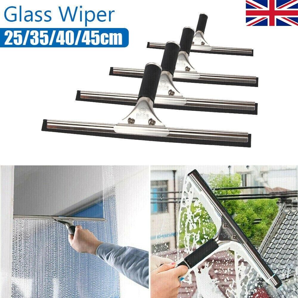 Glass Wiper Squeegee,Stainless Steel Window Water Scraper for Bathroom ...