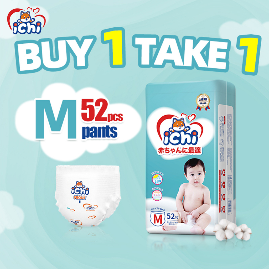 ichi Baby Diaper Pants Buy1 Take1 Bundle Pack Large Size Small Medium XL XXL XXXL Tape/Pull-ups ...