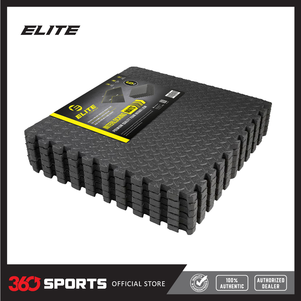 Elite Interlocking Mat 6pcs/set 60x60cm Black | Shopee Philippines