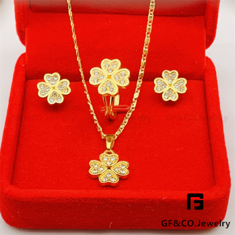 GF jewelry 24k gold plated 3in1 set ring adjustable Thailand Bangkok ...