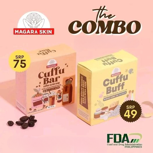 2in1 Combo Cuffu Bar and Cuffu Buff Coffee Scrub Soap 60g by Magara ...