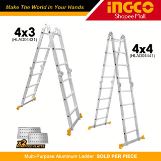 Ingco Multi-Purpose Aluminum Folding Steps Ladder 150kg 4x3 4x4 Outdoor ...