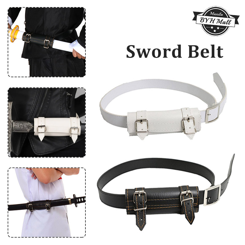 Leather Sword Belt Katana Belt Demon Slayer Belt Waist Sheath Sheath ...