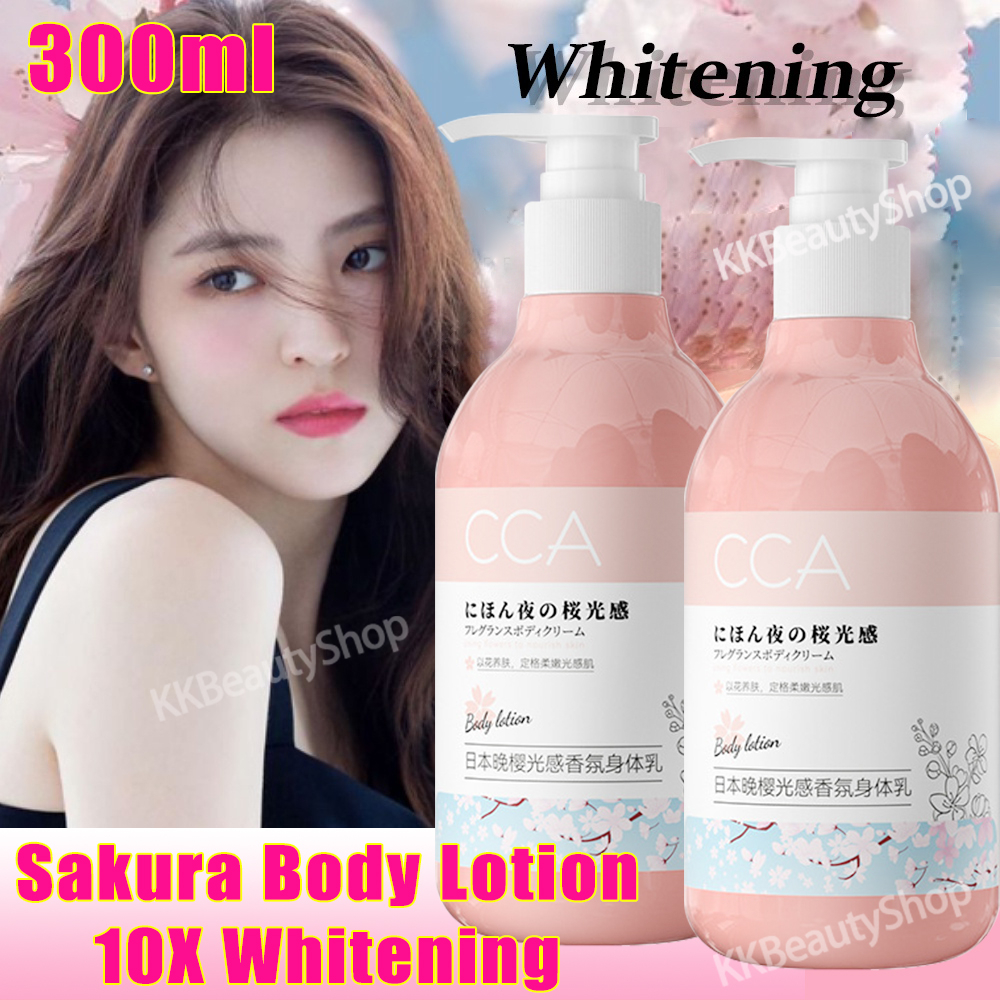 300ML Japan Sakura Whitening Body Lotion Cherry Blossom Healthy Smoothing Permanent Whitening ...