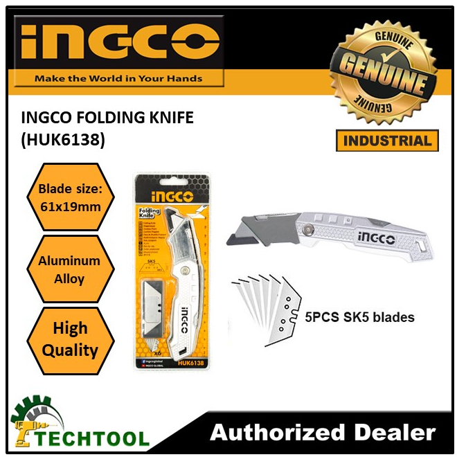 INGCO FOLDING KNIFE 61x19mm (HUK6138) | Shopee Philippines