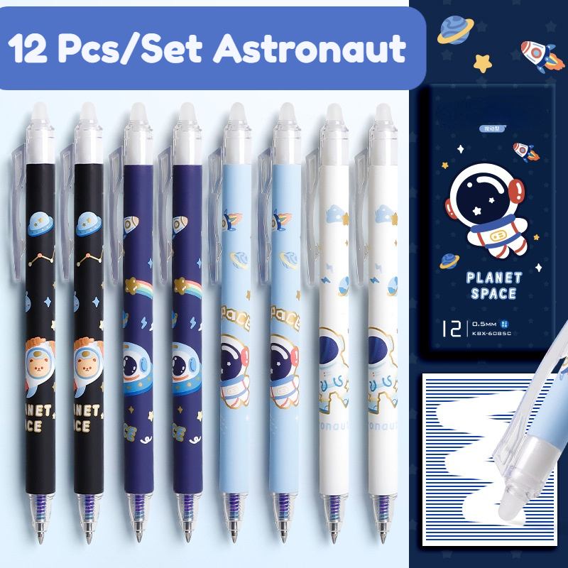 Erasable Neutral Pen Magic Eraser Refill Pen Erasable Pen with Eraser ...