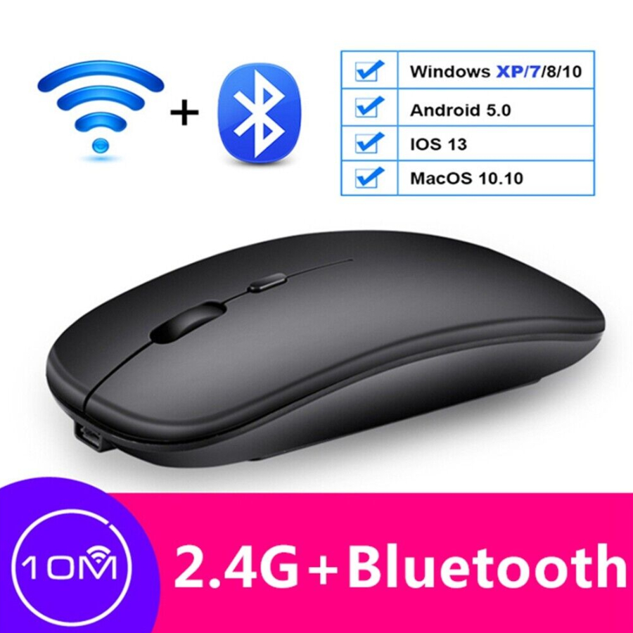 Bluetooth Wireless Silent Mouse 4000 DPI For Computer Laptop PC Mice ...