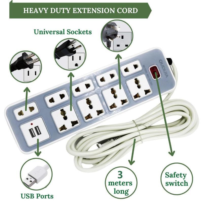 New Design 10 Outlet Power Strip Universal Standard Socket Tabletop ...
