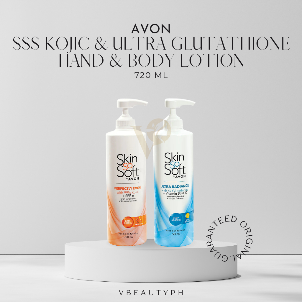 AVON SSS Skin So Soft Ultra Radiance with 4x Glutathione Hand and Body ...