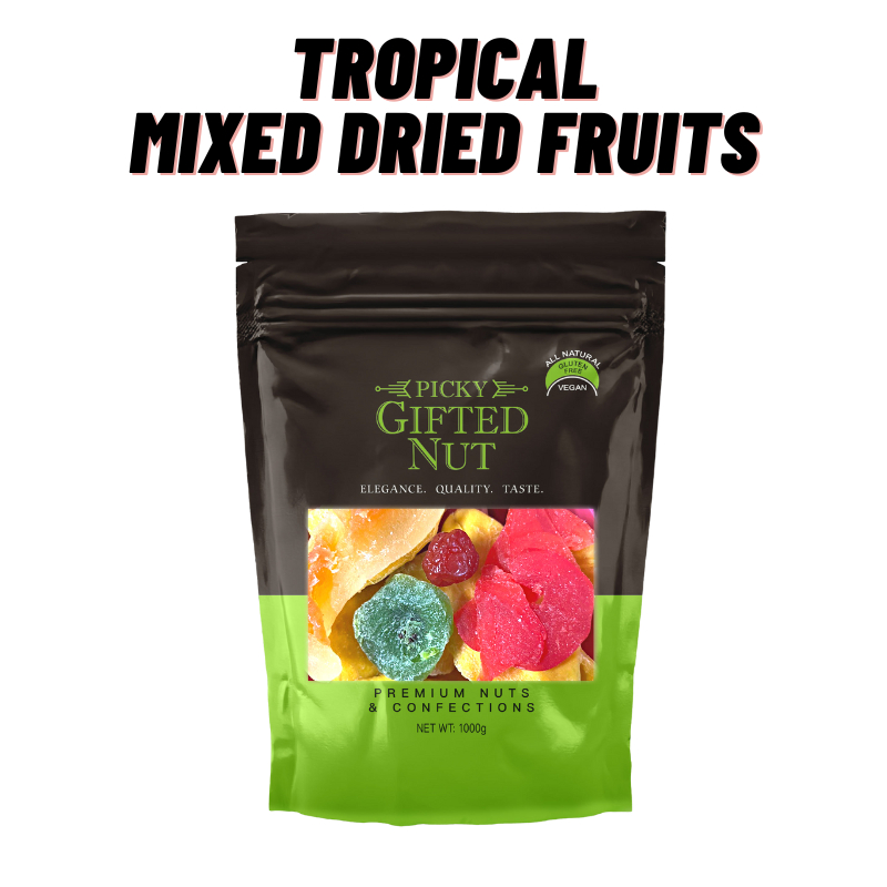 Picky Tropical Mixed Dried Fruits 500g(Mango, Red Prune, Kiwi ...
