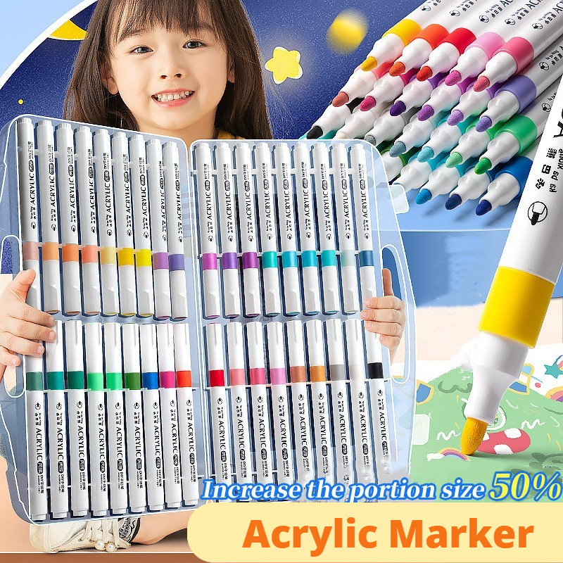 Color Marker Acrylic Marker Set Waterproof Pen for Drawing 36 Colors ...