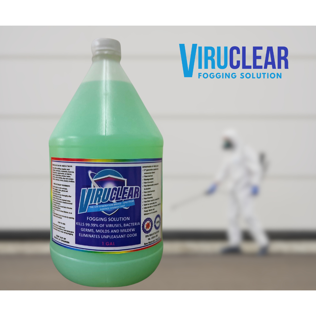 Viru Clear FOG SOLUTION Bac to Zero Disinfectant cleans up to 99.9% ...