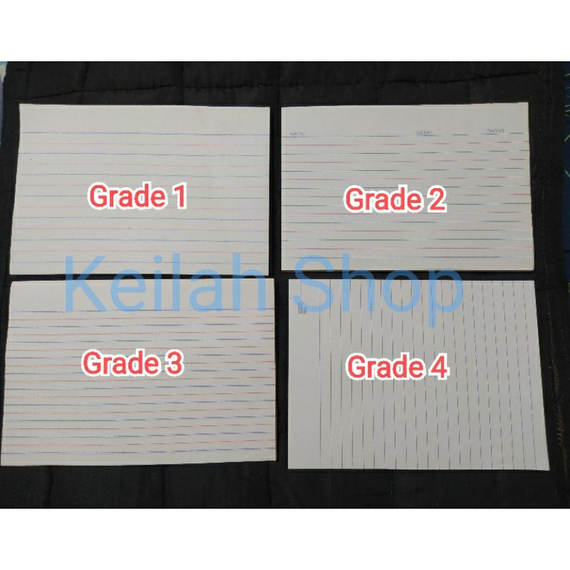 Grade 1, Grade 2, Grade 3, Grade 4 writing pad papers 80leaves | Shopee ...