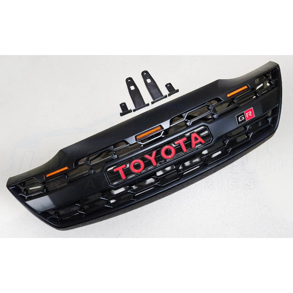 GR Black Front Grill with Red Font for Toyota Fortuner 2012 to 2015 ...