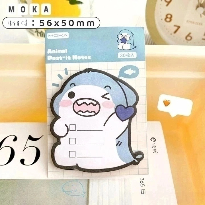 30 thickened cartoon shape post-it notes cute animal notes student gift ...