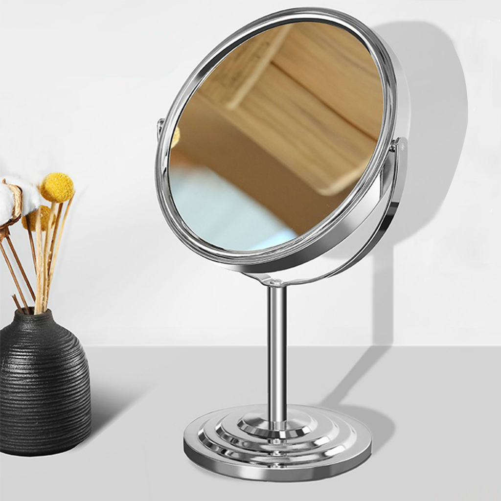 7 Inch Double-Sided Desktop Makeup Mirror Magnifying Glass Metal ...