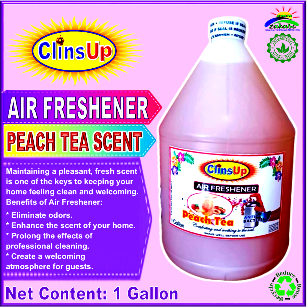 CLINS UP AIR FRESHENER Peach Tea 1Gallon | Shopee Philippines