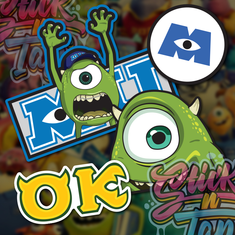Monsters Inc vinyl stickers Mike Wazowski | Shopee Philippines