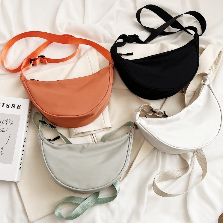 Nylon Sling Dumpling Bag New Trendy Women Dumpling Shoulder Bag ...