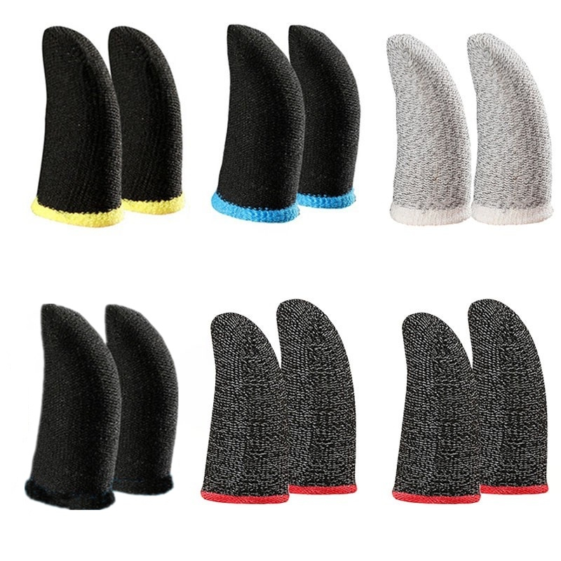 Kimp 12 Pcs Gaming Finger Sleeve 24-Pin Breathable Anti-Sweat Thumb ...