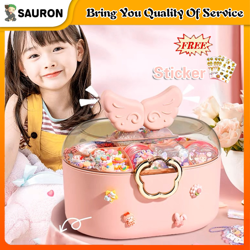 Angel Storage Box Hair Accessories Layered Jewelry Box Children Girls ...