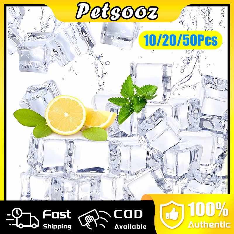 Fake ice cubes Artificial clear decorative ice cubes for aquarium fish ...