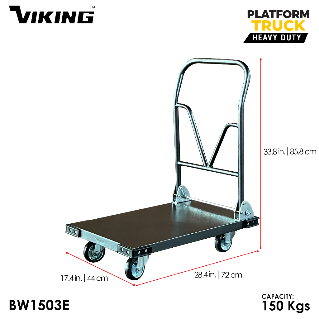 VIKING Platform Truck Foldable Handle Multifunction Pushcart Trolley ...