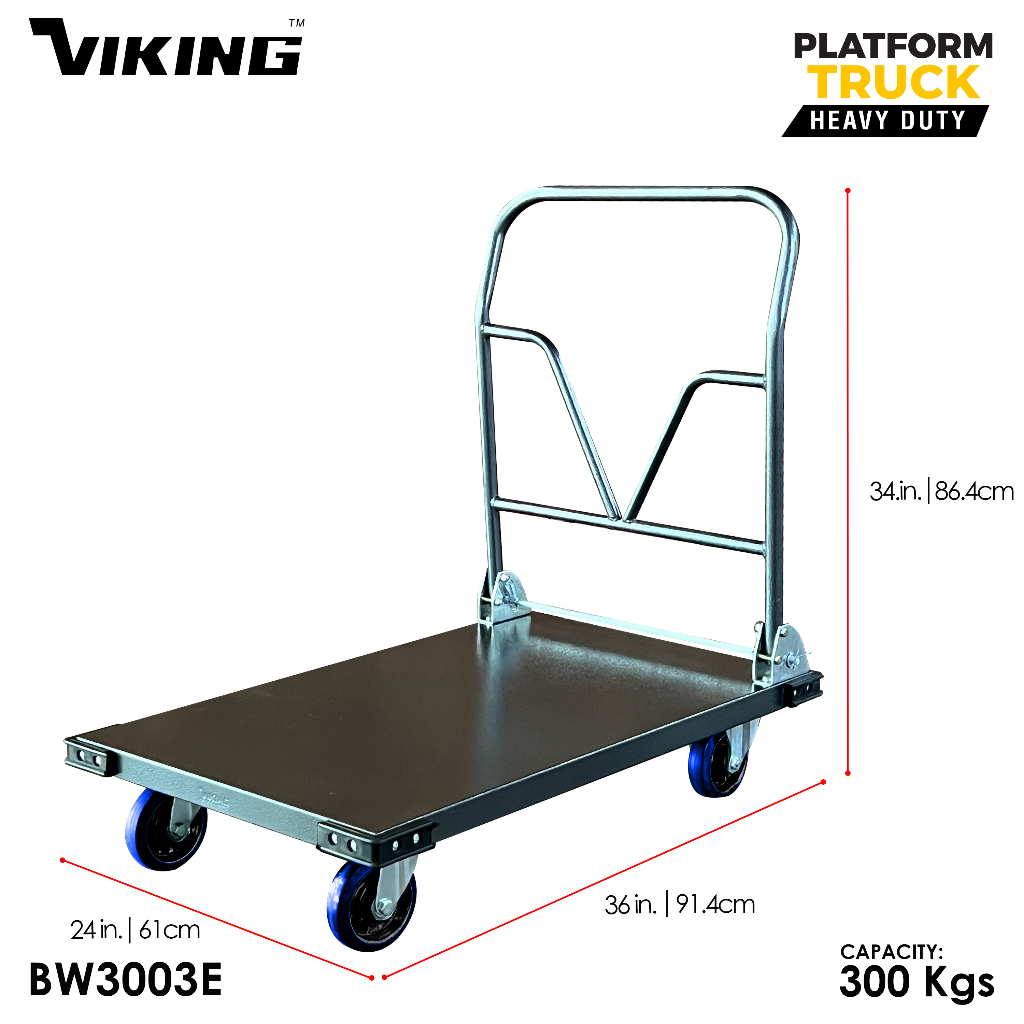 VIKING Platform Truck Foldable Handle Multifunction Pushcart Trolley ...