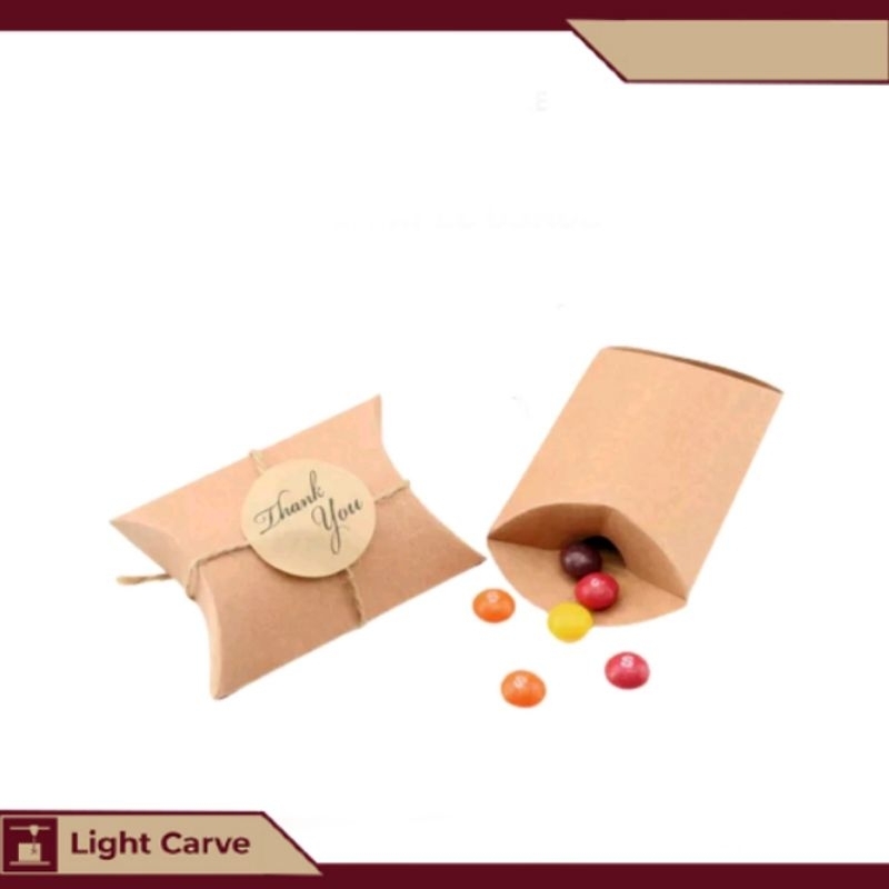 Kraft Paper Pillow Box Packaging | Shopee Philippines