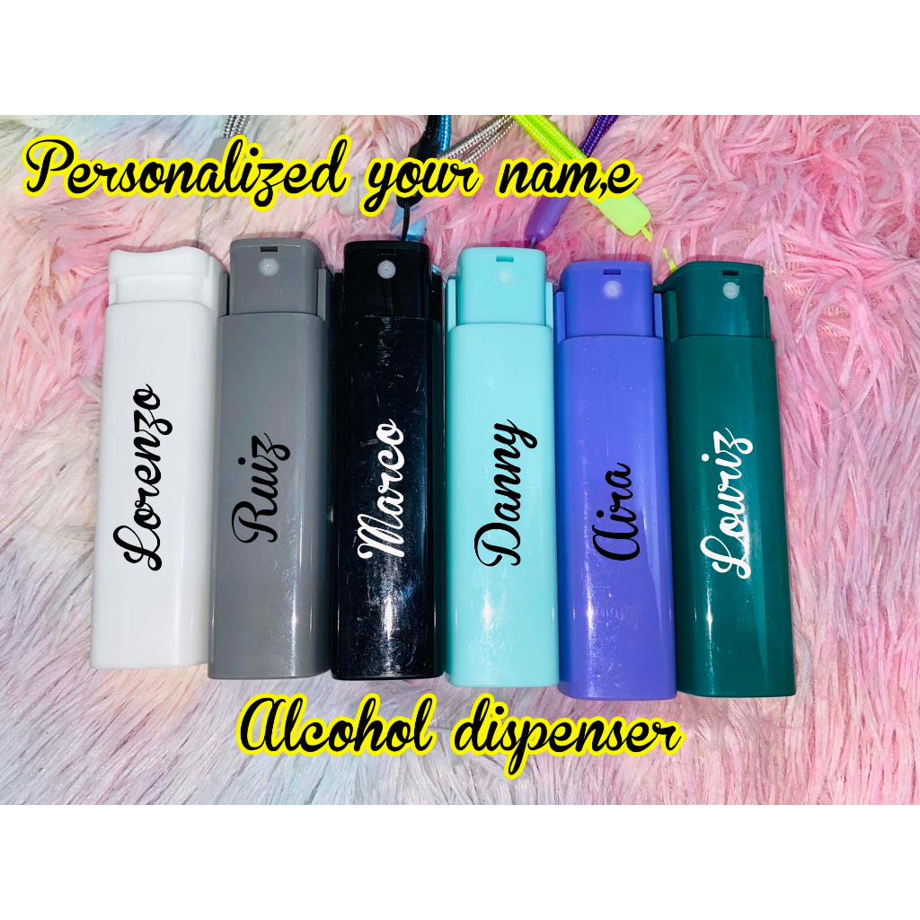 Personalized alcohol mini spray bottle acohol dispenser 10 ml | Shopee ...