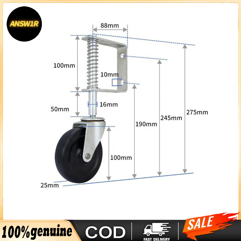 【Fast delivery+COD】4inch Rubber Mute 100KG Load Capacity Spring Loaded ...