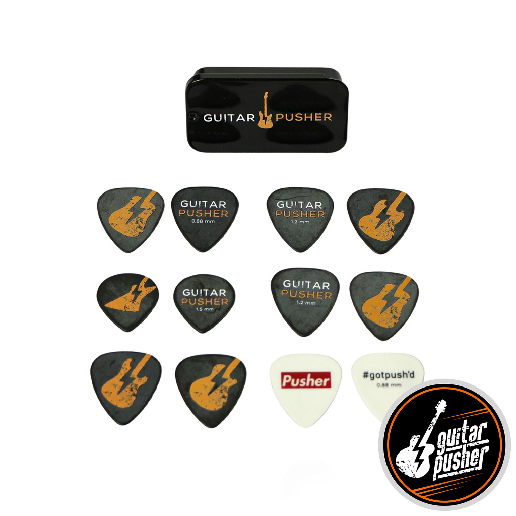 Guitar Pusher Deltex Guitar Pick Collectible Set - 12 Pcs | Shopee ...