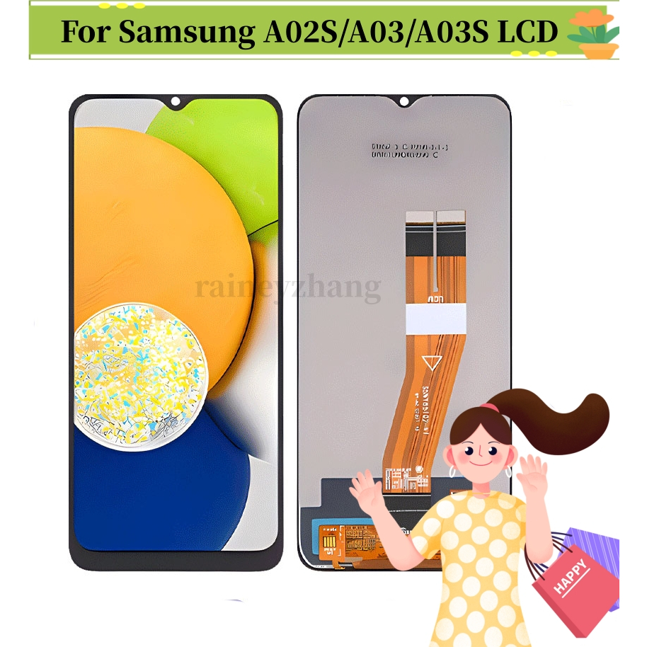 for Samsung A02S/A03/A03S LCD Digital Touch Screen Display Frame Assembly for Replacement ...