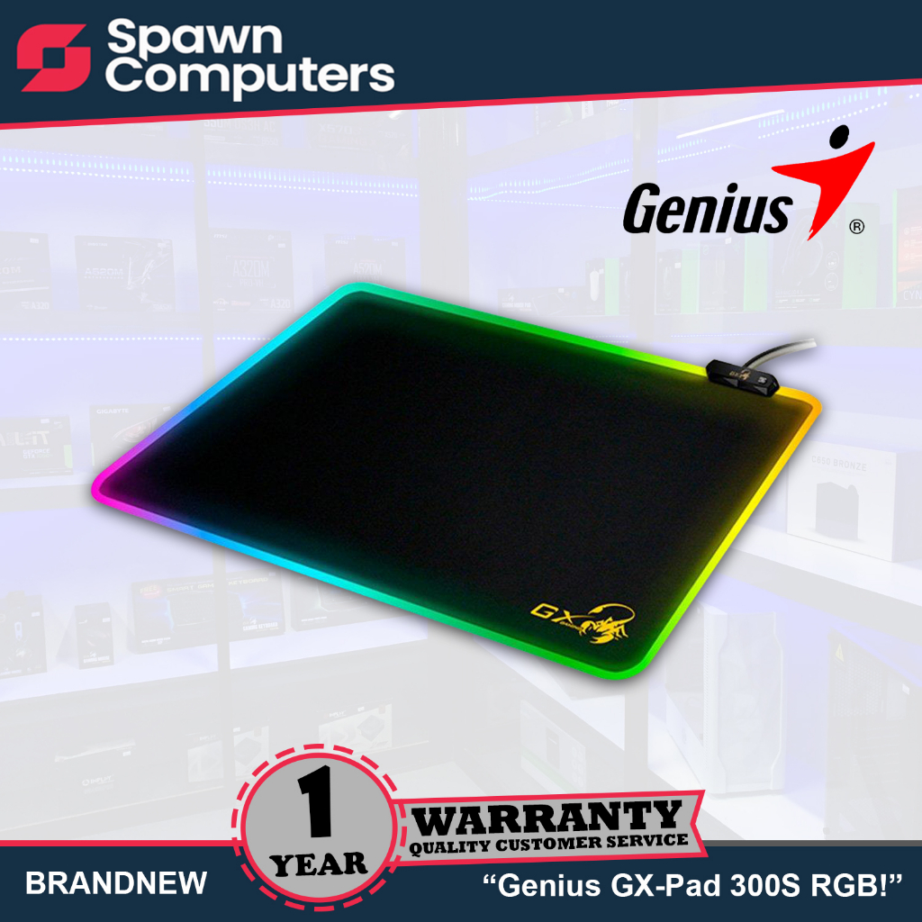 Genius GX-Pad 300S RGB Soft Gaming Mousepad 320 x 270 x 3mm | Shopee ...