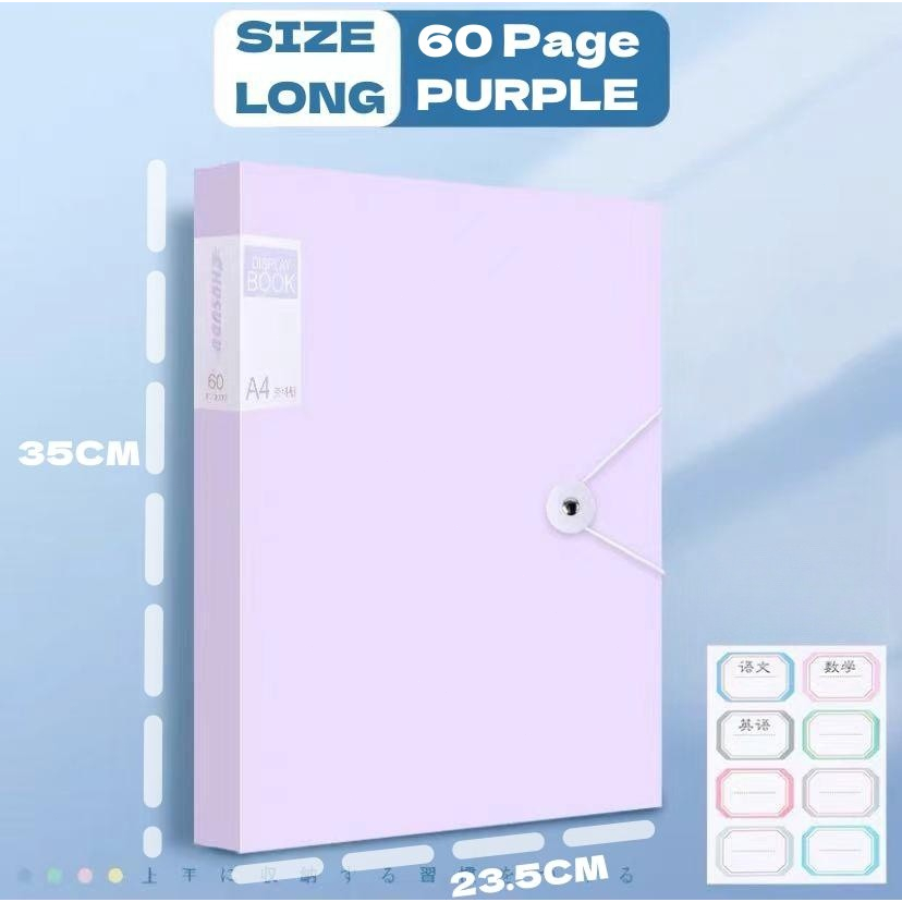 Clear Book Long/A4 Display Book Folder File Organizer Presentation Book ...