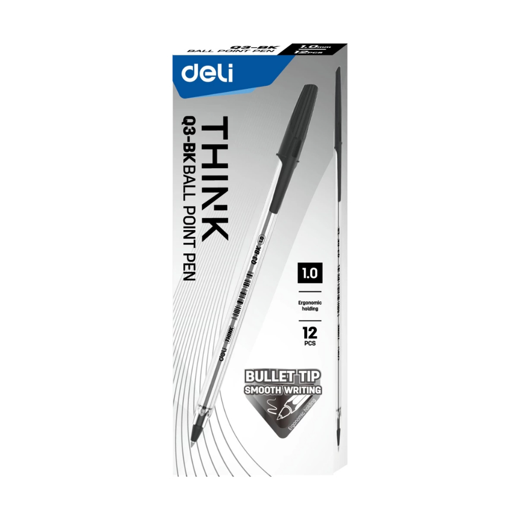 Deli Q3 Bullet Tip Ball Point Pen 1.0mm | Shopee Philippines