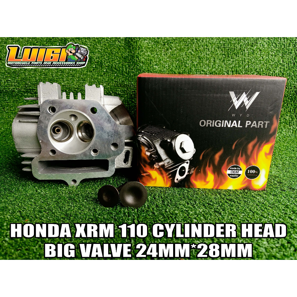 WYD HONDA XRM 110 CYLINDER HEAD BIG VALVE 24MM*28MM | Shopee Philippines