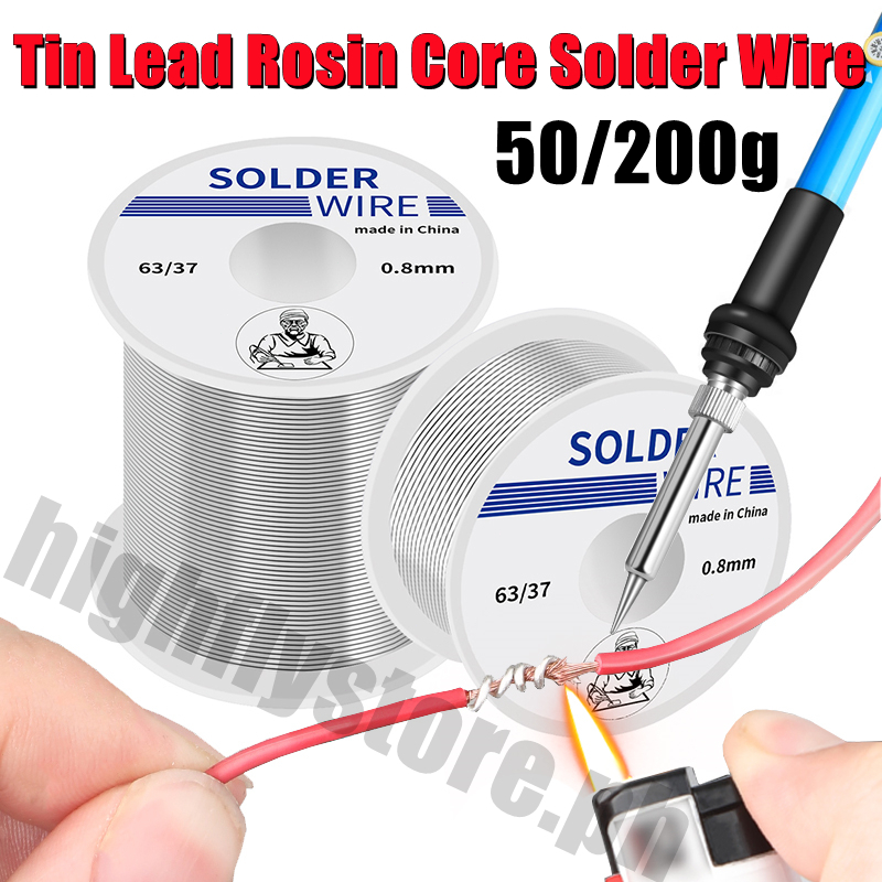 50/200g Tin Lead Rosin Core Solder Wire With Flux 63/37 Roll Original ...