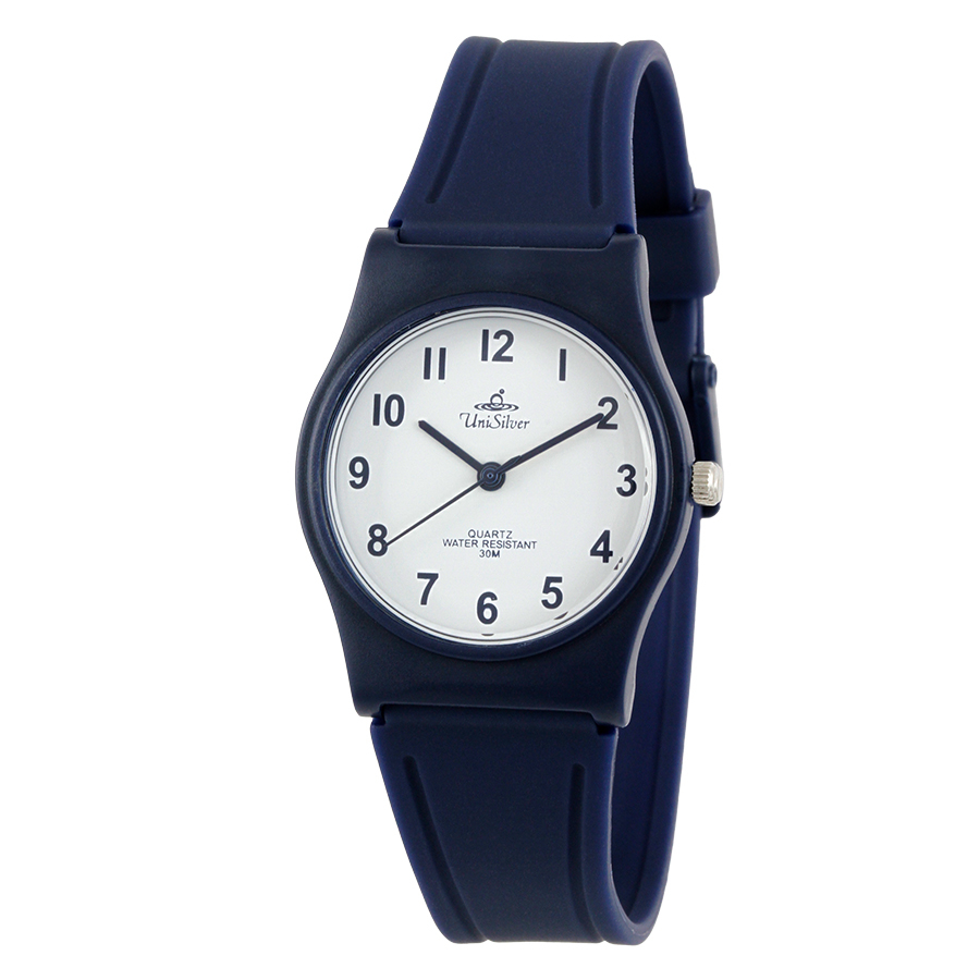 UniSilver TIME Women's Small Navy Blue/White Analog Rubber watch KW4655 ...