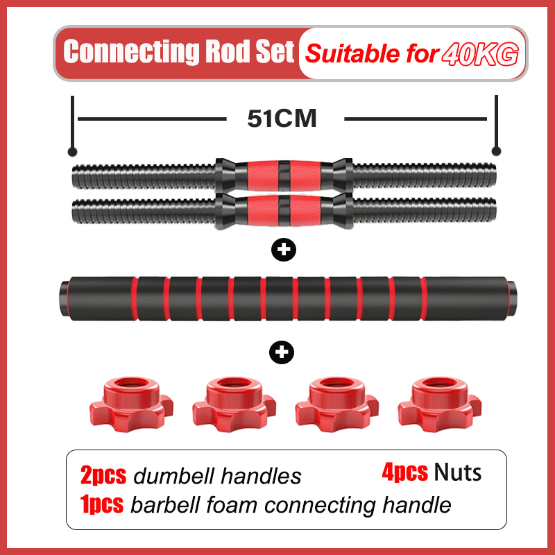 Dumtbbell Handle Bar & barbell Handle with Nuts & 1-3KG Weigths Plates ...