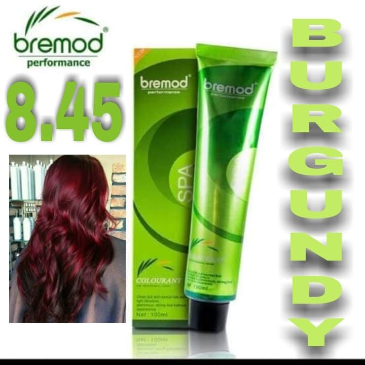 BREMOD PERFORMANCE HAIR COLOR 8.45 BURGUNDY WITHOUT OXIDANT (100ML ...