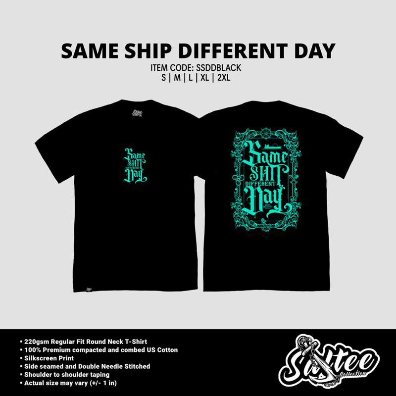 SAME SHIP DIFFERENT DAY | Marino Tshirt [ Black / White ] Roundneck | Shopee Philippines