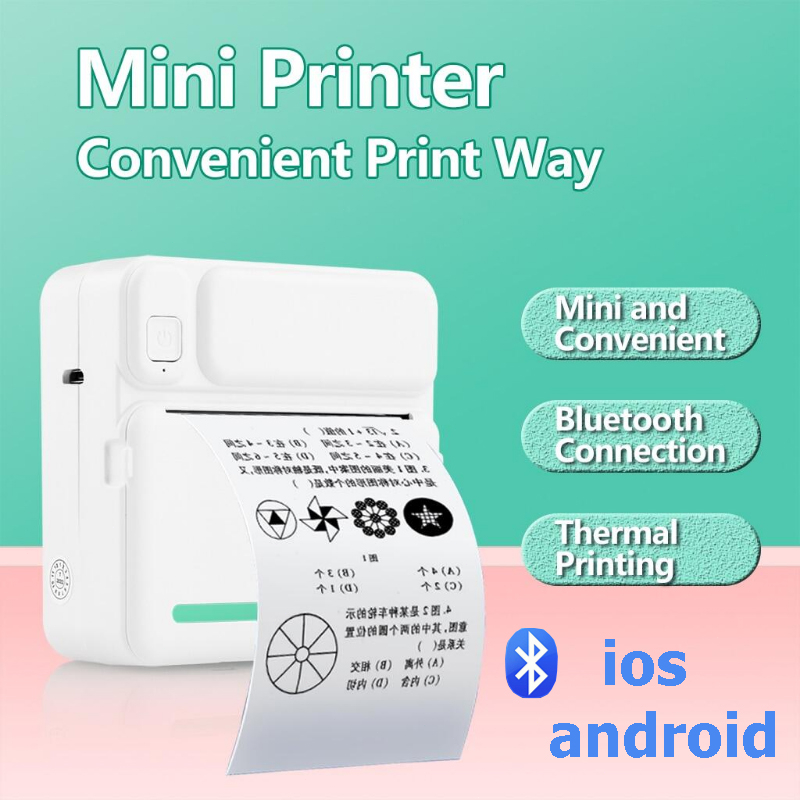 READY STOCK Mini Portable Thermal Printer Paper Photo Pocket Thermal ...