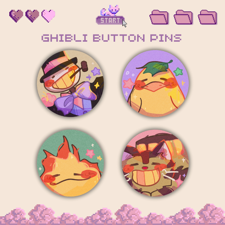 Studio Ghibli 1.75” Matte Button Pin Badge (1pc) | Shopee Philippines