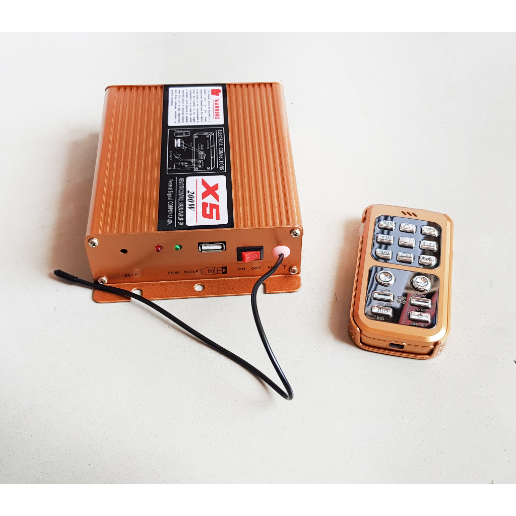 X5 Wang Wang Siren Amplifier with Speaker and Public Address | Shopee ...