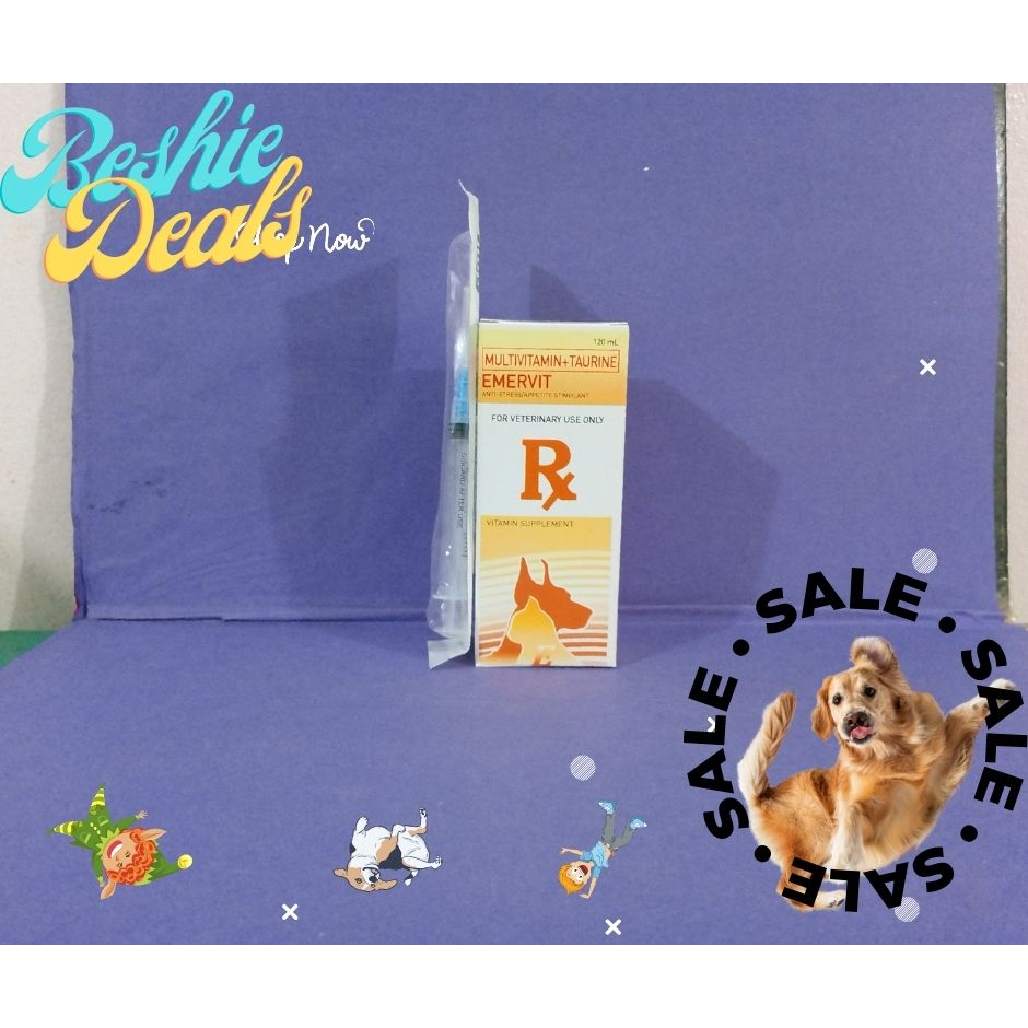 EMERVIT Multivitamins + Taurine 120 ml with Free Syringe | Shopee ...