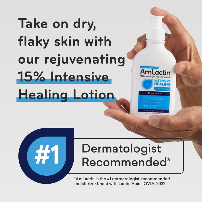 Amlactin Daily 12% Lactic Acid Moisturizing Lotion / Rapid Relief 15% ...